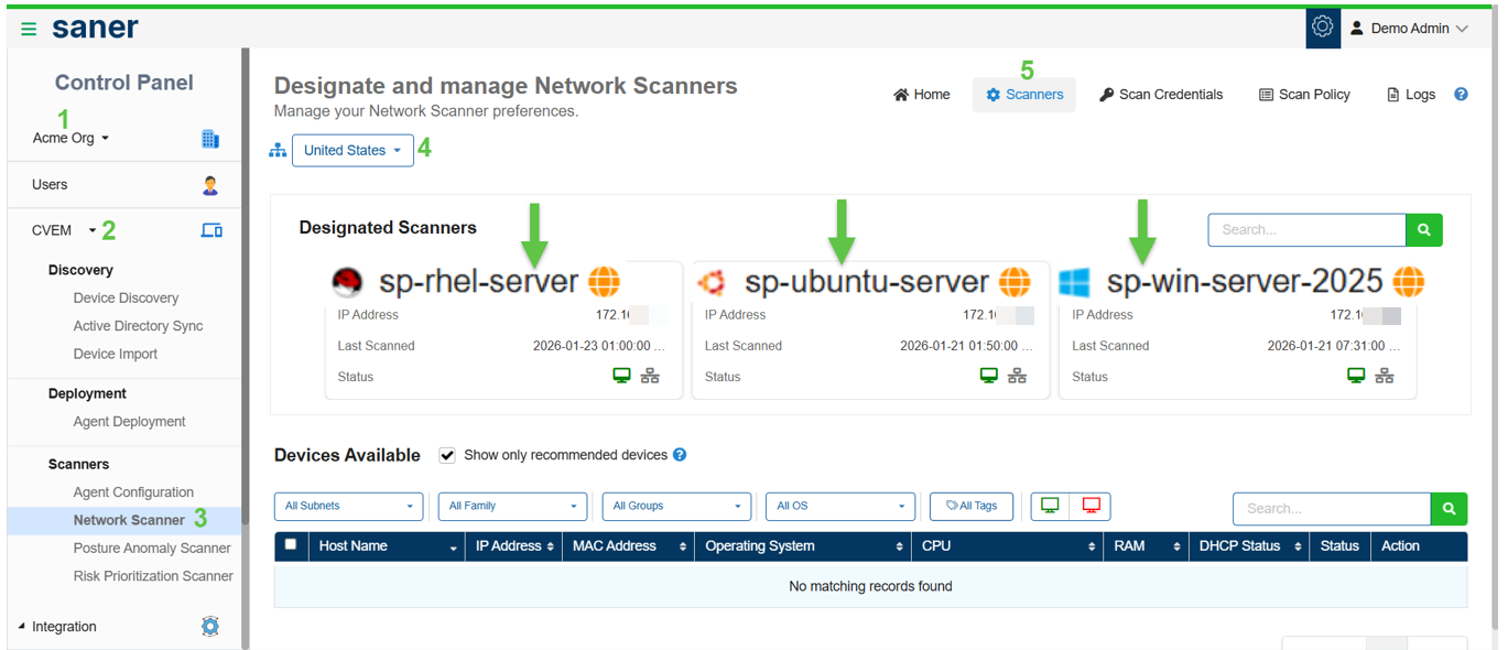 Manage Network Scanner Tasks