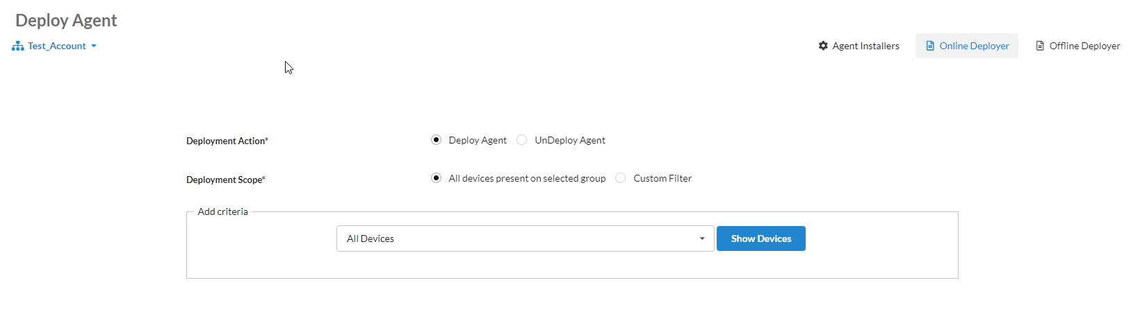 Online Deployer tool